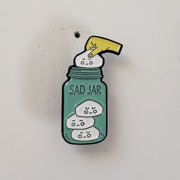 Jewelry | 315 Sad Jar Pin | Poshmark